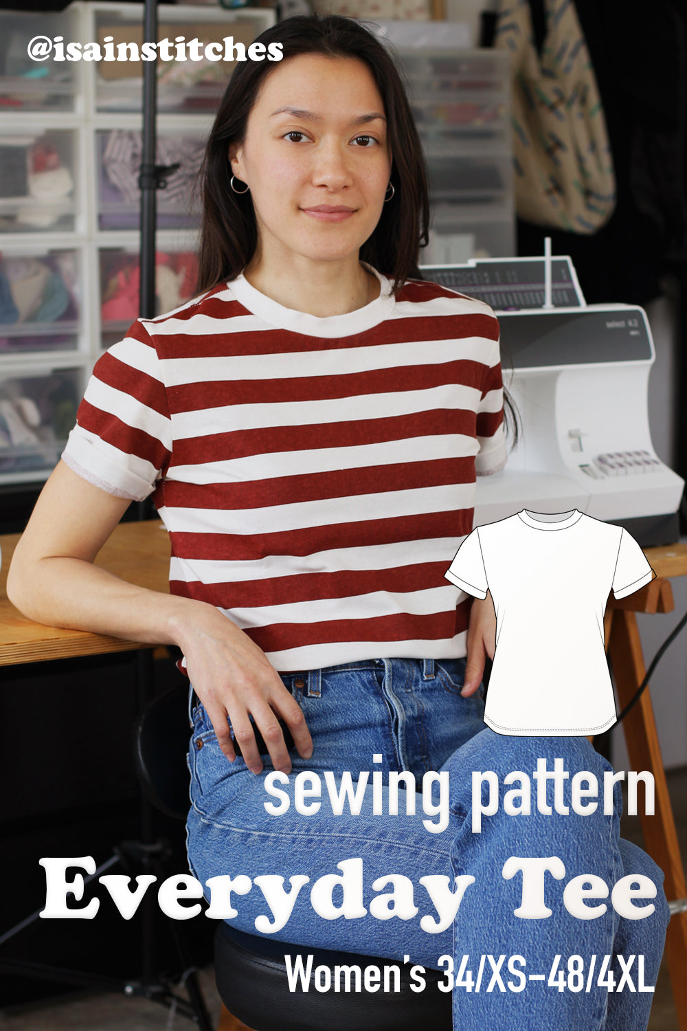 Easy Everyday T-shirt PDF Digital Sewing Pattern – isa in stitches